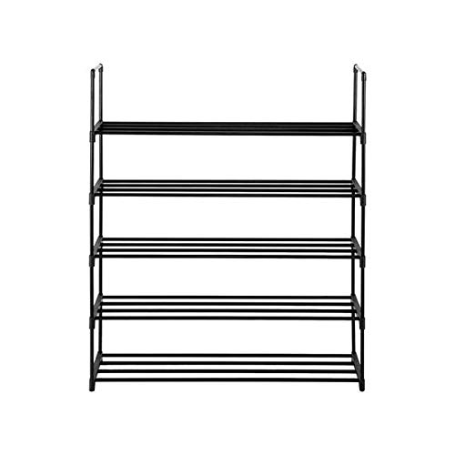 5-Tiers Shoe Rack,Durable Organizer Shelf Tall Shoe Rack for Closet 25 Pairs Shoes,Stackable Shoe Cabinet Shoe Rack,Space Saving Shoe Stand Cabinet,Black (5 Tiers)