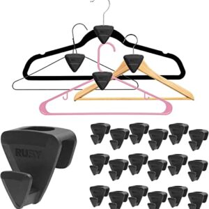 Ruby Space Triangles Hanger Hooks, AS-SEEN-ON-TV, Cascade Hangers to Create Up to 3X More Closet Space, Easy to Use Slip-Over Design, Organize Shirts, Pants, Jackets, Heavy Coats, Accessories & More