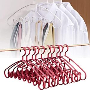 Wave Pattern Stackable Hanger (Pack of 10) (Red)