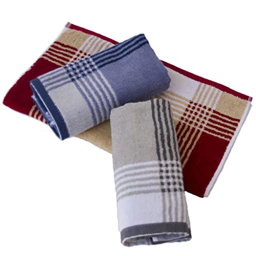 MEMRUI Wood Fiber Kids Towels + Stripe Hand Towels Set