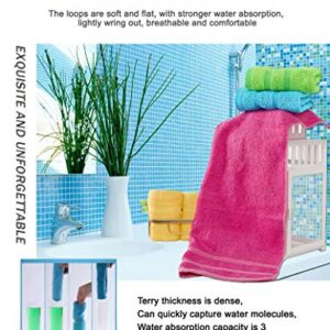 MEMRUI Wood Fiber Kids Towels + Stripe Hand Towels Set