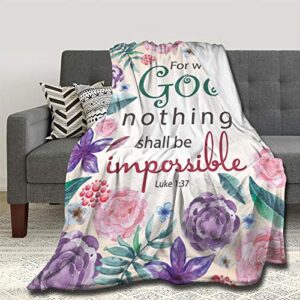 pindola bible verse christian bible verse luke throw blanket warm lightweight soft cozy warm home decoration 120"x90"