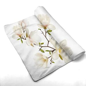 luxteen Magnolia Hand Towel - Print Bath Bathroom Towel Highly Absorbent Soft Guest Fingertip Towels