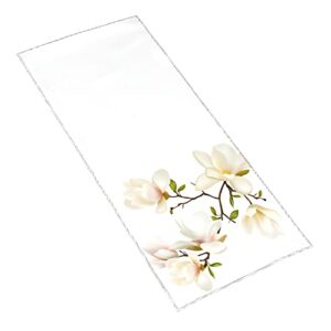 luxteen Magnolia Hand Towel - Print Bath Bathroom Towel Highly Absorbent Soft Guest Fingertip Towels