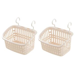 zerodeko 2pcs bathroom organizing basket plastic hanging shower caddy with hook shampoo conditioner storage basket for home kitchen bathroom