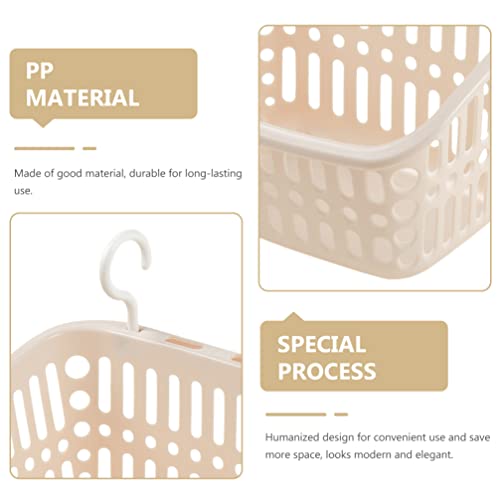 Zerodeko 2Pcs Bathroom Organizing Basket Plastic Hanging Shower Caddy with Hook Shampoo Conditioner Storage Basket for Home Kitchen Bathroom