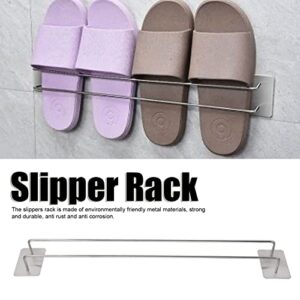 Deosdum Stainless Steel Slippers Rack,Wall Mounted Punch Free Simple Slipper Rack,Slippers Hanger Shoe Rack Shoe Organizer for Hotel Bathroom