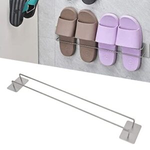 Deosdum Stainless Steel Slippers Rack,Wall Mounted Punch Free Simple Slipper Rack,Slippers Hanger Shoe Rack Shoe Organizer for Hotel Bathroom