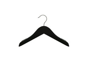 nahanco 10" wooden baby/infant hangers, low gloss black- 25/ctn.