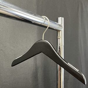 NAHANCO 10" Wooden Baby/Infant Hangers, Low Gloss Black- 25/CTN.