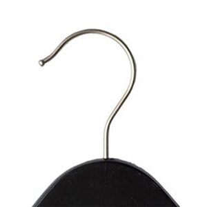 NAHANCO 10" Wooden Baby/Infant Hangers, Low Gloss Black- 25/CTN.