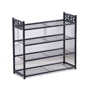 dingzz simple metal shoe rack, iron storage rack, black iron rack, dormitory shoe rack