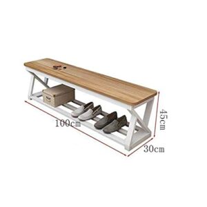 DINGZZ Shoe Rack ，Bench in Solid Wood, Bench for Steel Dressing Shoes, Bench for The Rest Heavy Shoe Rack