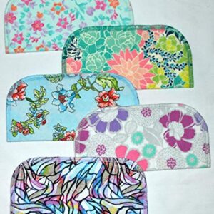 2 Ply Printed Flannel 8x8 Inches Set of 5 Little Wipes Flower Splash