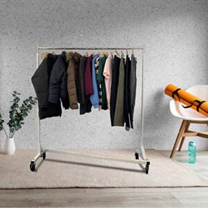 Heavy Duty 400lb Load Garment Clothing Z Rack - Rolling Garment Z Rack for Home, Retail Display, Durable Square Tubing, Commercial Grade Clothing Rack. Display Racks, Coat Rack Fixtures