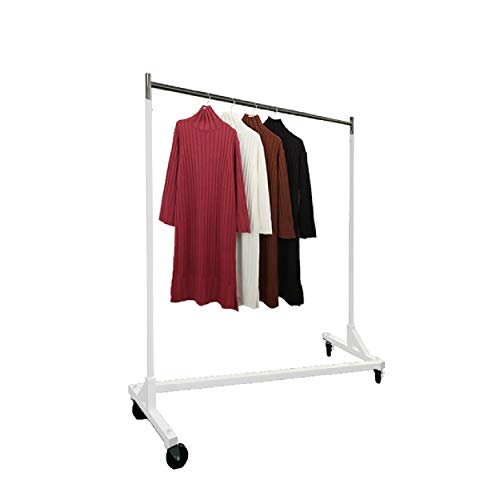 Heavy Duty 400lb Load Garment Clothing Z Rack - Rolling Garment Z Rack for Home, Retail Display, Durable Square Tubing, Commercial Grade Clothing Rack. Display Racks, Coat Rack Fixtures