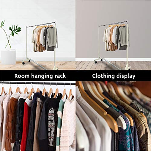 Heavy Duty 400lb Load Garment Clothing Z Rack - Rolling Garment Z Rack for Home, Retail Display, Durable Square Tubing, Commercial Grade Clothing Rack. Display Racks, Coat Rack Fixtures