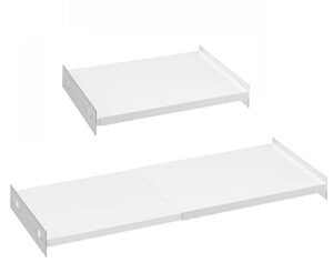 closet shelves organizer expendable closet tension shelves heavy duty metal diy storage organizer shelf for cabinet wardrobe cupboard kitchen bedroom,2pack