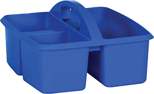 TEACH CREATE RESOURCE Created Resources Blue Plastic Storage Caddy 9" L x 9-1/4" W x 5-1/4" H