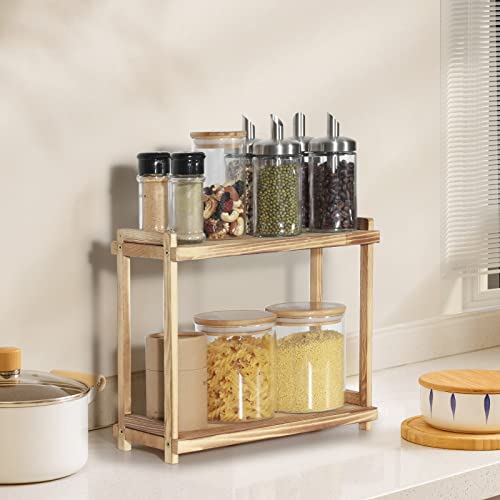 Bathroom Counter Organizer-Small Bathroom Countertop Organizer for Bathroom Counter ,2 Tier Bathroom Organizer Countertop Wood