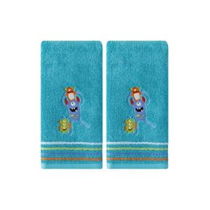 skl home monsters hand towel, jade