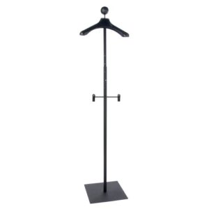 econoco men's floor standing costumer with hanger, black