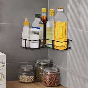 Adhesive Plastic Shower Caddy Bathroom Shower Basket Shelf Wall Mounted No Drilling Shower Storage Rack Organizer Caddy Wall Shelf