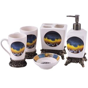 wykdd european-style bathroom five-piece set bathroom supplies kit toilet mouthwash cup washing set