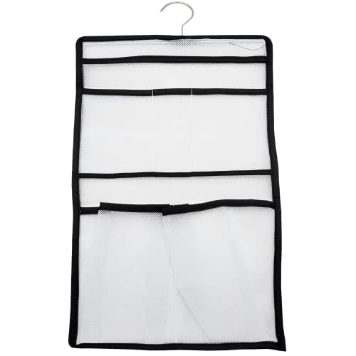 Brentmoor Mesh 5 Pocket Hanging Shower Caddy 12in x 20in - Over the Door Or Shower Curtain Organizer, Perfect For The Gym, Your Next Cruise, RV Or Camping Trip