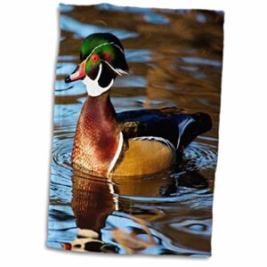 3d rose the wood carolina duck hand towel, 15" x 22"