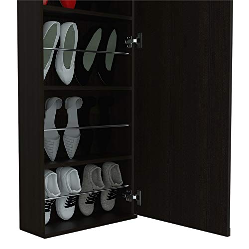 Tuhome LETO Wall Mounted Shoe Rack with Mirror