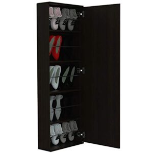 Tuhome LETO Wall Mounted Shoe Rack with Mirror