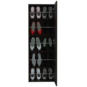 Tuhome LETO Wall Mounted Shoe Rack with Mirror