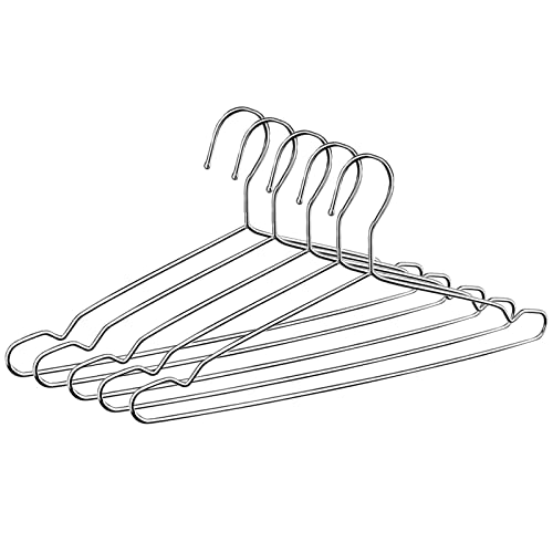 【5-Pack】 WAIKAS Clothes Hanger 304 Stainless Steel 42cm