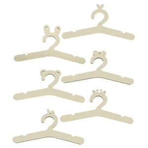 Cabilock 18 Pcs Small Wooden Hanger Mini Clothes Rack Hangers for Clothes Bulk Toys Baby Hanger Wardrobe Hangers Miniature Clothes Hangers Child Clothes Household Mini Toys