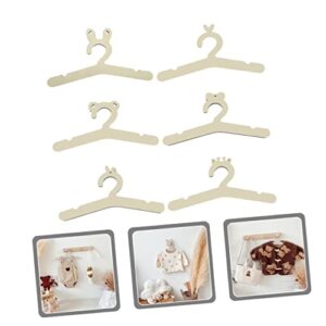 Cabilock 18 Pcs Small Wooden Hanger Mini Clothes Rack Hangers for Clothes Bulk Toys Baby Hanger Wardrobe Hangers Miniature Clothes Hangers Child Clothes Household Mini Toys