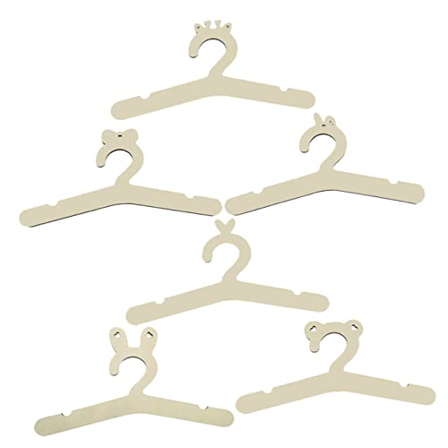 Cabilock 18 Pcs Small Wooden Hanger Mini Clothes Rack Hangers for Clothes Bulk Toys Baby Hanger Wardrobe Hangers Miniature Clothes Hangers Child Clothes Household Mini Toys