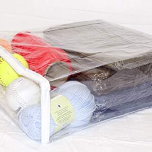 Clear Vinyl Zippered Storage Bags 15 x 18 x 6 Inch 5-Pack