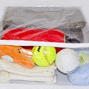 Clear Vinyl Zippered Storage Bags 15 x 18 x 6 Inch 5-Pack