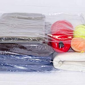 Clear Vinyl Zippered Storage Bags 15 x 18 x 6 Inch 5-Pack