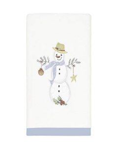 avanti linens coastal snowman collection, hand towel, white