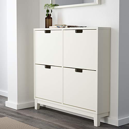 IKEA STÄLL shoe cabinet with 4 compartments white (96x17x90 cm)