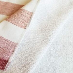 IPPINKA Senshu Japanese Towel, Ultra Soft, Quick-Drying, Two-Tone Stripes, Red (Wash/Face Towel)