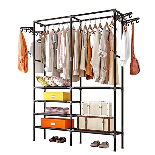 YASEZ Coat Rack Floor Bedroom Hanger Simple Clothes Rack Household Multifunctional Clothes Drying Rack (Color : D, Size : 86 * 174cm)