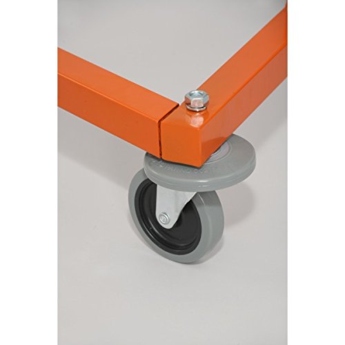 Only Hangers Commercial Grade Rolling Z Rack with Nesting Orange Base