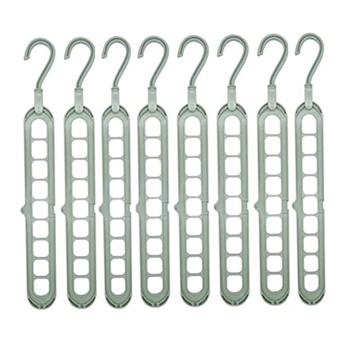 Magic Clothes Hangers,Wardrobe Hangers Multi Functional Closet Hangers Rotate Anti-Skid Folding Hanger for Dormitory, Bedroom, Bathroom 8PCS Clothes Hangers