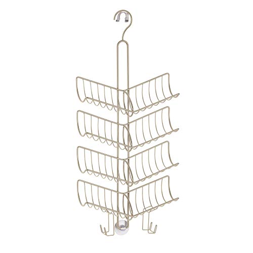 iDesign Verona Metal Hanging Bathroom Shower Caddy, Extra Space for Shampoo, Conditioner, Soap, Razors, Loofahs, Towels, 24.6" x 10.6" x 3.8", Satin Silver