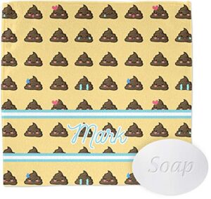 youcustomizeit poop emoji washcloth (personalized)