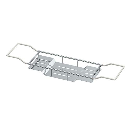 Gatco 1418C Modern Bathtub Caddy, Chrome, 28-37 Inch