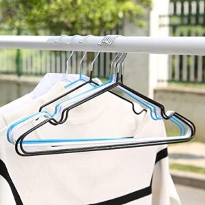 YASEZ 10Pcs Stainless Steel Non-Slip Shirt Trouser Coat Hook Hanger Clothes Stand (Color : Black, Size : 40cm x 19.5m)